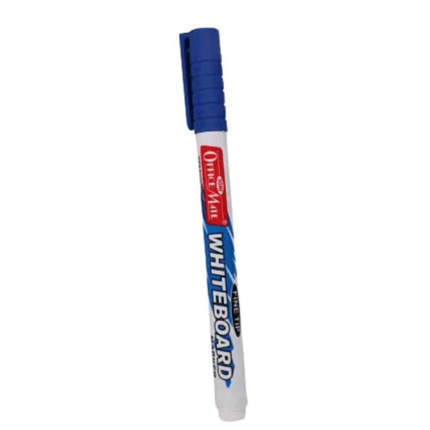 Office Mate White Board Marker Slim Blue - OurStore.in