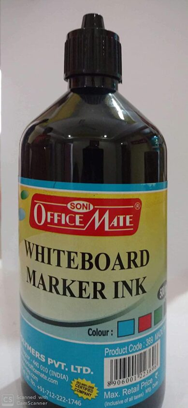Office Mate White Board Marker Ink 500Ml Black - OurStore.in