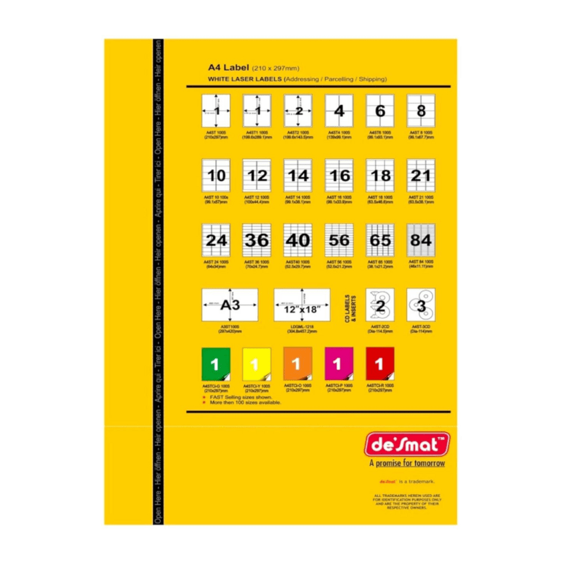 Desmat Sticker A4 St 16 - OurStore.in